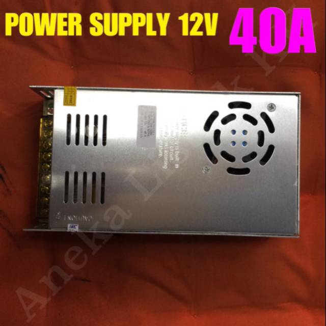 Jual POWER SUPPLY 12V 40A KIPAS Trafo 40 A Ampere Adaptor 40 Ampere LED ...
