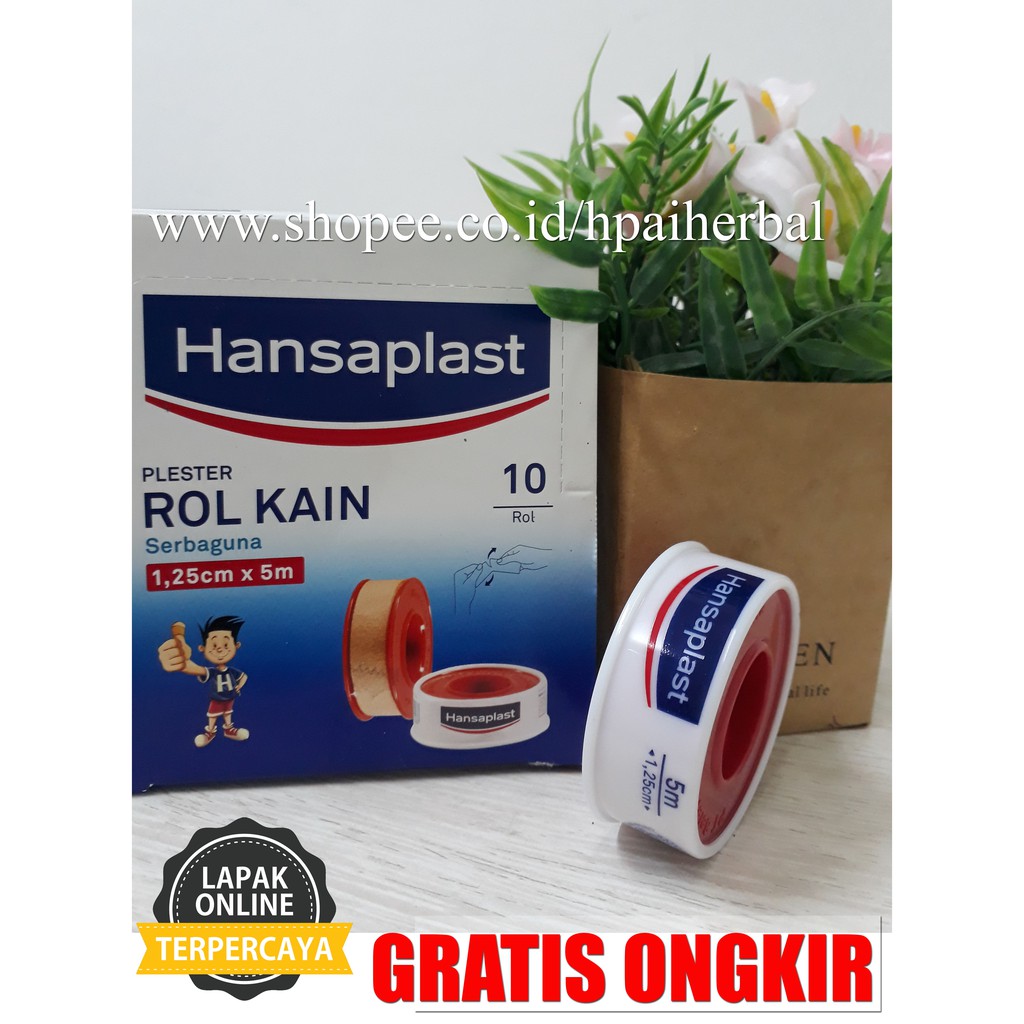 Jual HANSAPLAST Roll Kain 5 meter / HANSAPLAST PLESTER ROLL KAIN 1.25 cm x 500 cm | Shopee Indonesia