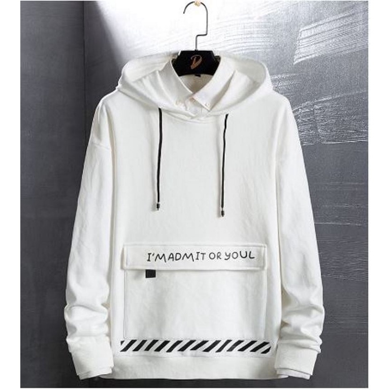 Jual FortKlass Admit Putih Sweater Polos Pria Lengan Panjang Unisex ...