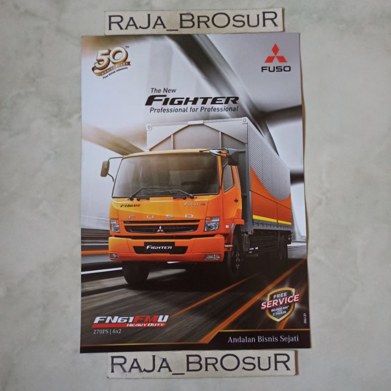 Jual Poster brosur katalog flyer Mitsubishi Fuso Fighter Wingbox 270PS ...