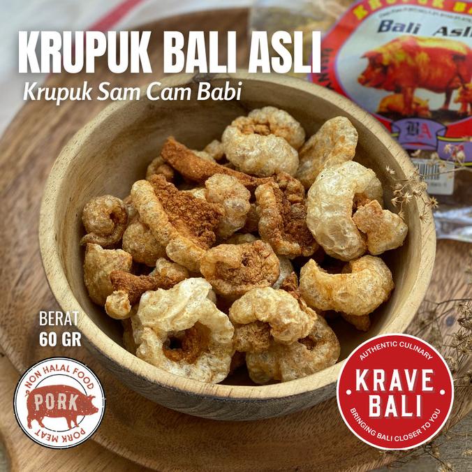 Jual KERUPUK BABI BALI ASLI SAMCAM DAN KULIT 60 GR | Shopee Indonesia