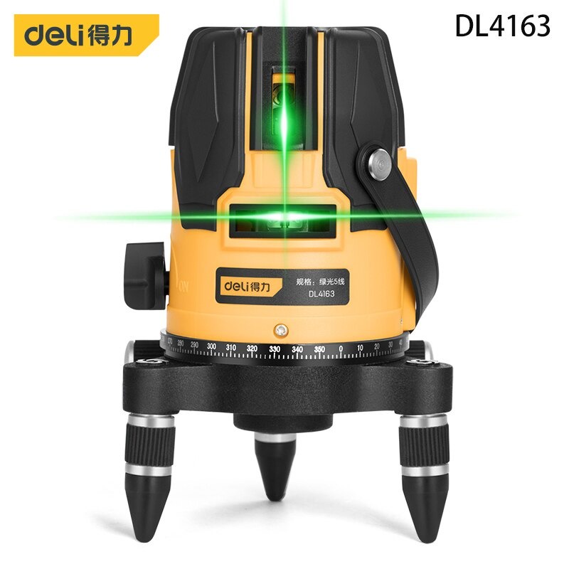 Jual Deli Laser Level Garis 5-Line Tahan Air/Debu Laser Hijau 360 ...