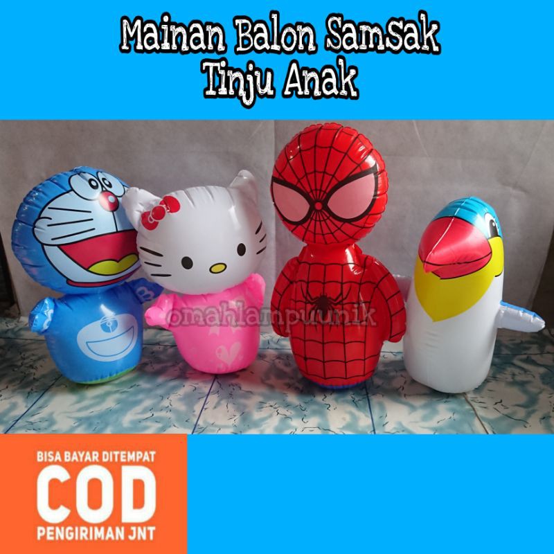 Jual Mainan Balon Tinju Anak Karakter/ Mainan Balon Pasir/ Balon Mainan ...