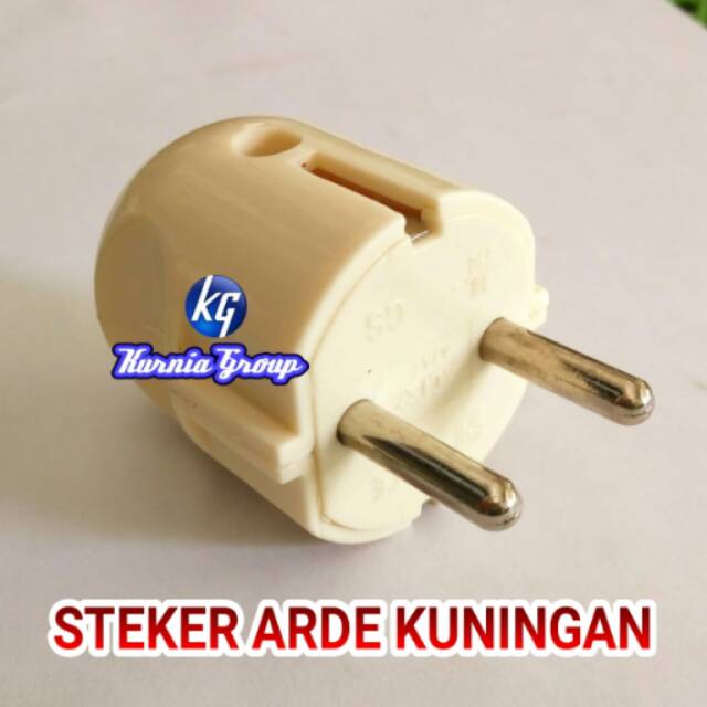 Jual STEKER ARDE BAHAN KUNINGAN JECK BULAT COLOKAN STOP KONTAK LISTRIK ...
