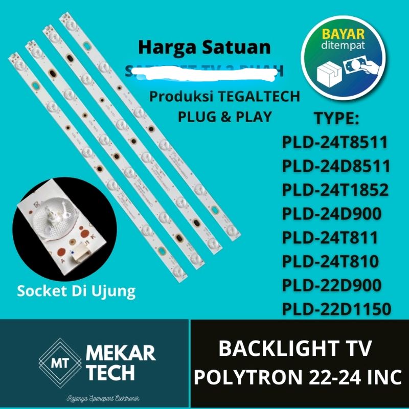 Jual BACKLIGHT POLYTRON 22-24 INC BL POLYTRON 6 KANCING 3 VOLT | Shopee ...