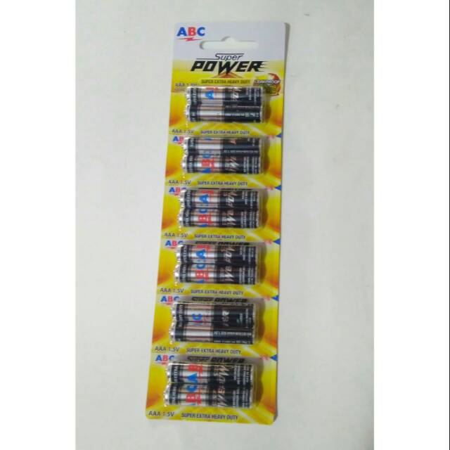 Jual Baterai abc power AAA Renceng isi12pcs | Shopee Indonesia