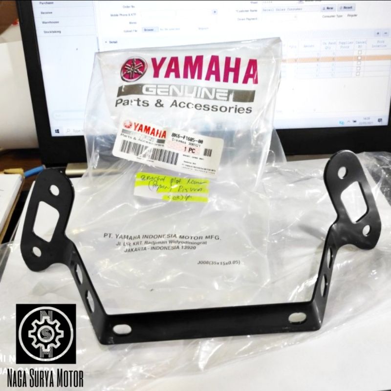 Jual Bracket dudukan plat nomor Yamaha R15 V3 VVA BK6-F1685-00 ORI YGP ...