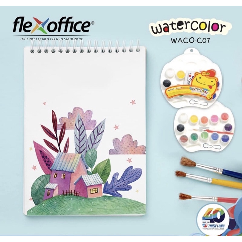 Jual FLEXOFFICE WATERCOLOR WACO-C07 COLOKIT | CAT AIR LUKIS | Shopee ...