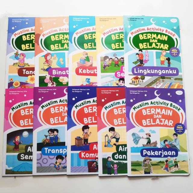 Jual MUSLIM ACTIVITY BOOK PAUD- Buku Paud/Buku TK( 5 BkPuzzle ; 10 Buku ...