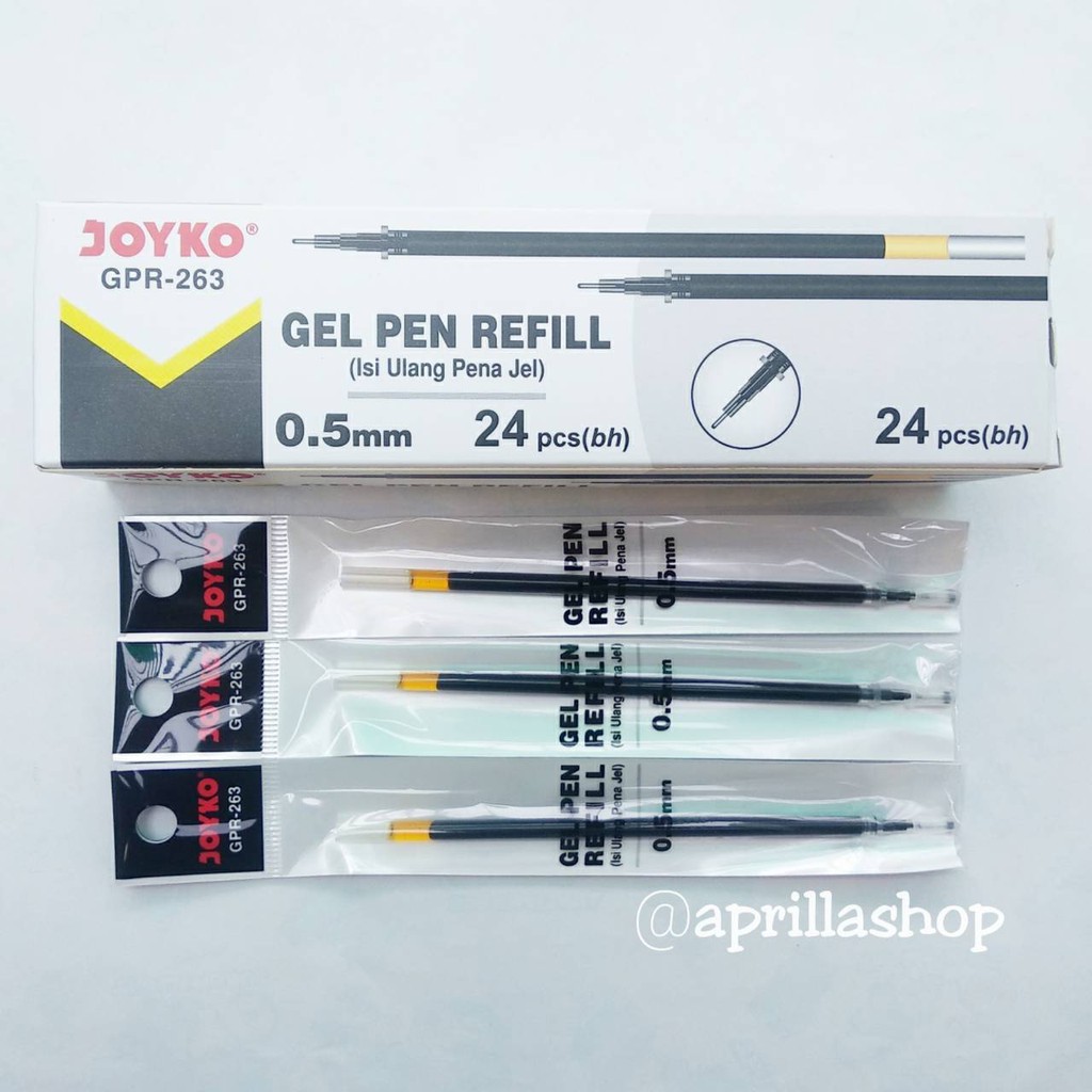 Jual ISI PULPEN GEL JOYKO GPR-263 / 203 UJUNG LANCIP (24 pcs) 0.5mm ...