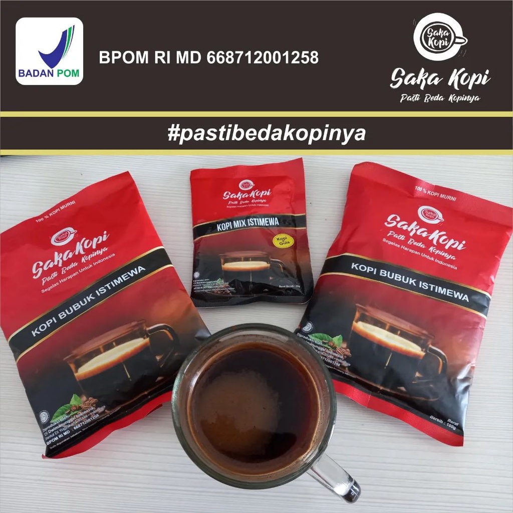 Jual SAKA KOPI MURNI 100 GRAM BPOM | Shopee Indonesia
