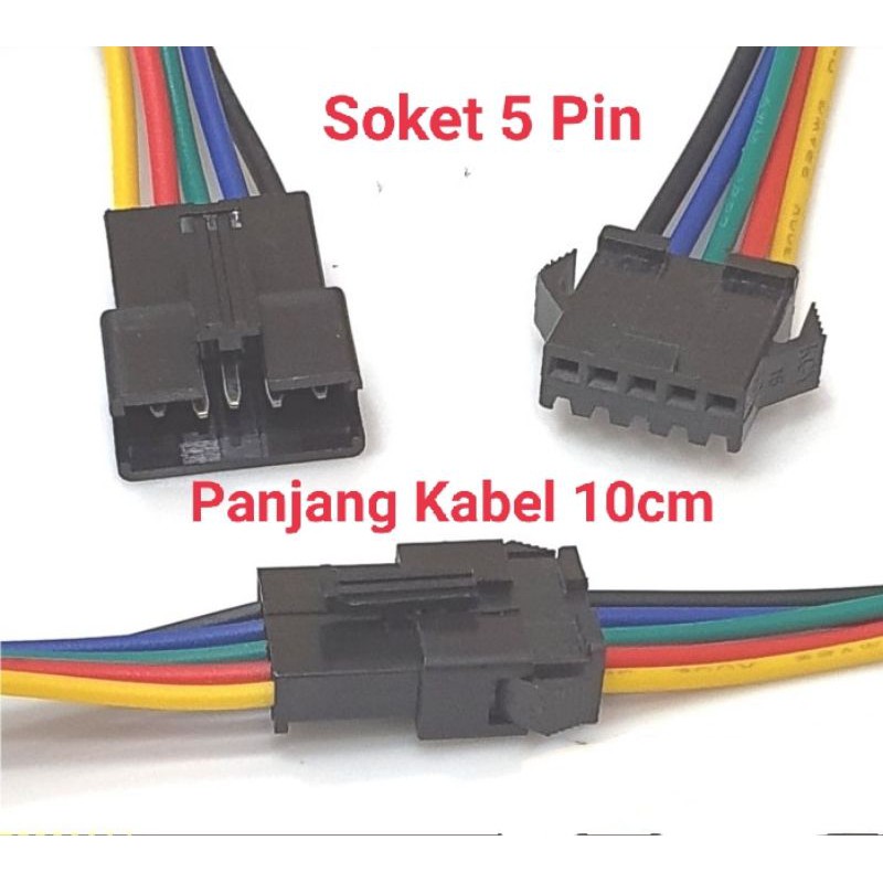 Jual Soket 5 Pin Terminal Kabel Male Female 5 PIN - 5 Kabel | Shopee ...