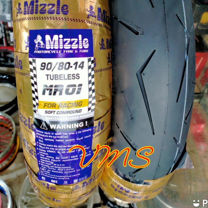 Jual Ban mizzle Mr 01 mrx 80/80 90/80 90/80 100/80 14 ban luar mizzle ...