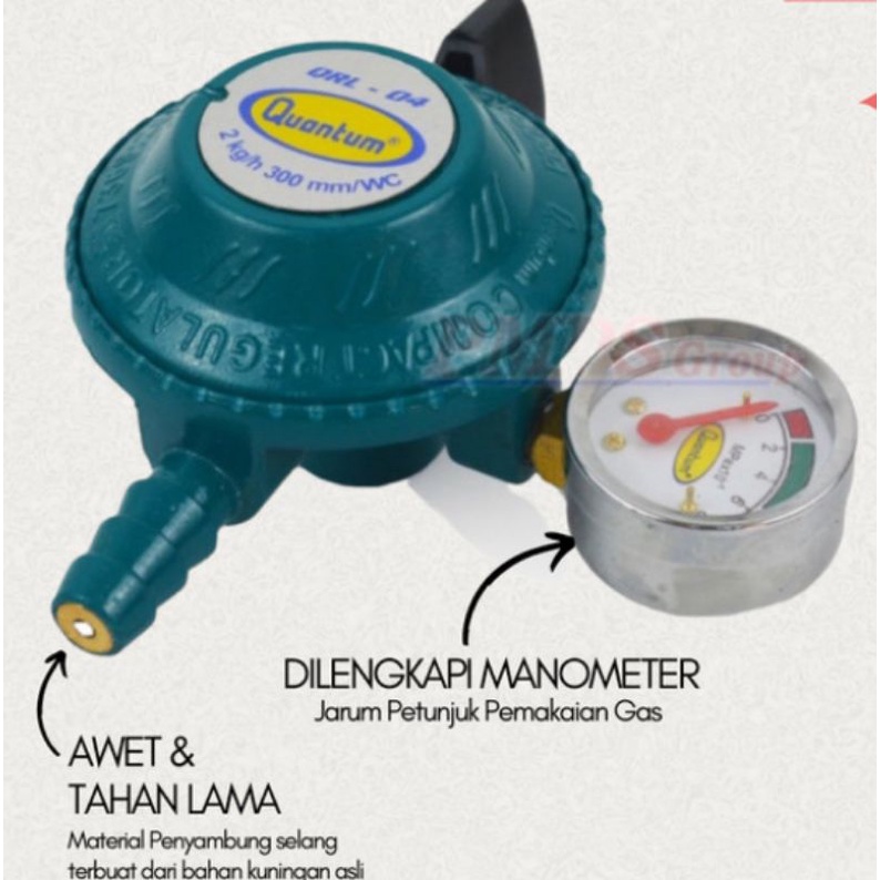 Jual regulator gas QUANTUM regulator kompor gas tekanan rendah meter ...