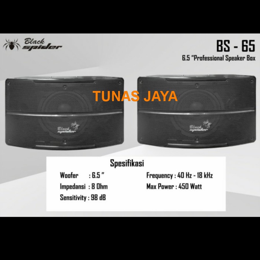 Jual SPEAKER PASIF BLACK SPIDER BS65 SEPASANG BLACKSPIDER BS-65 6.5 INCH | Shopee Indonesia