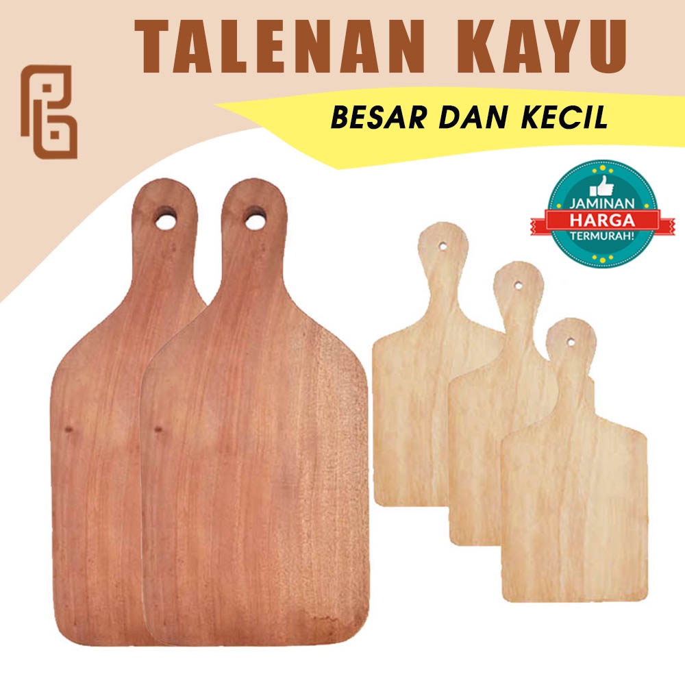 Jual Talenan Kayu Tebal Besar dan Kecil Gagang Tatakan Pengiris Dapur ...