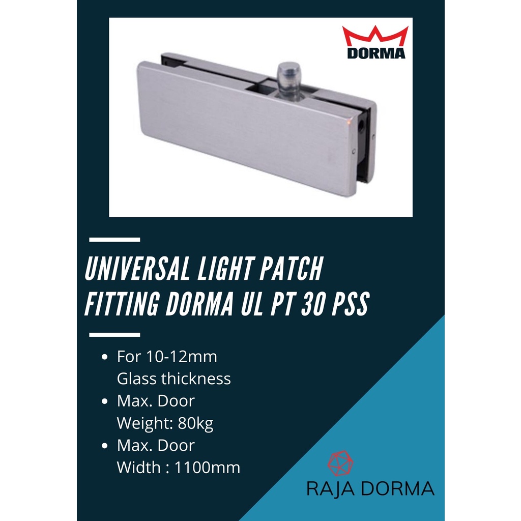 Jual Patch Fitting Dorma UL PT30 Universal Light UL PT30 PSS | Shopee ...