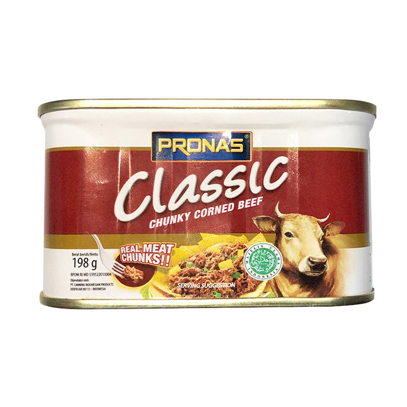Jual Pronas Classic Chunky Corned Beef 198gr | Shopee Indonesia
