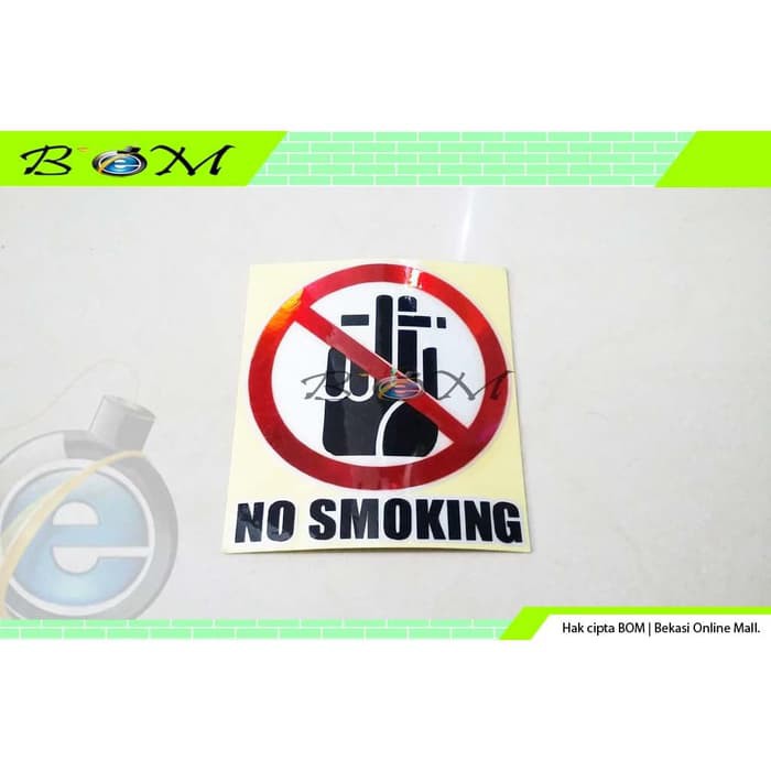 Jual Stiker Sticker Gambar Tulisan No Smoking Dilarang Merokok 1 ...