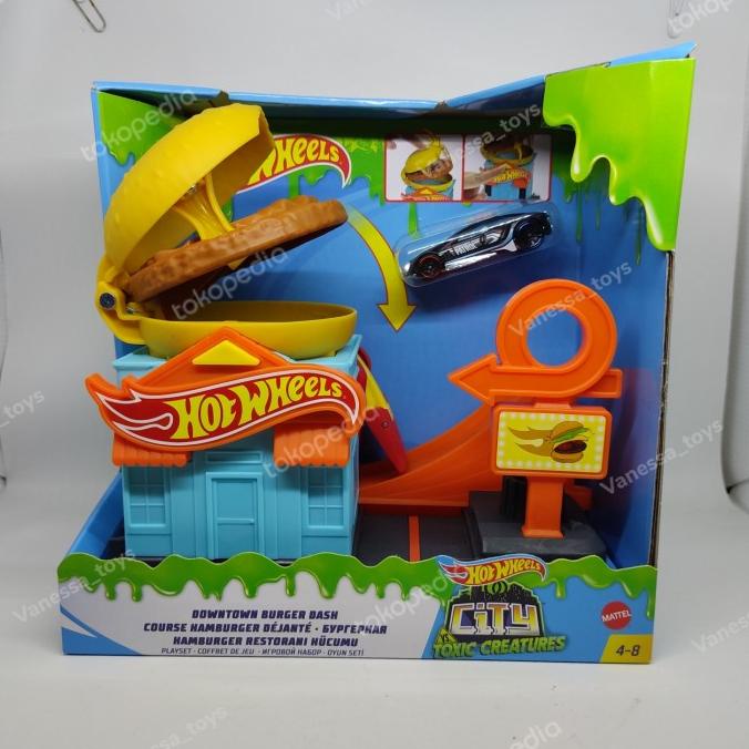 Jual Hot Wheels City Downtown Playset Burger Dash ---TERMURAH ...