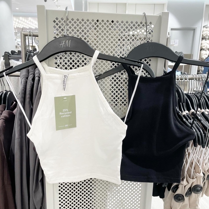 Jual READY - HnM halter crop tank top / tank top wanita / original ...