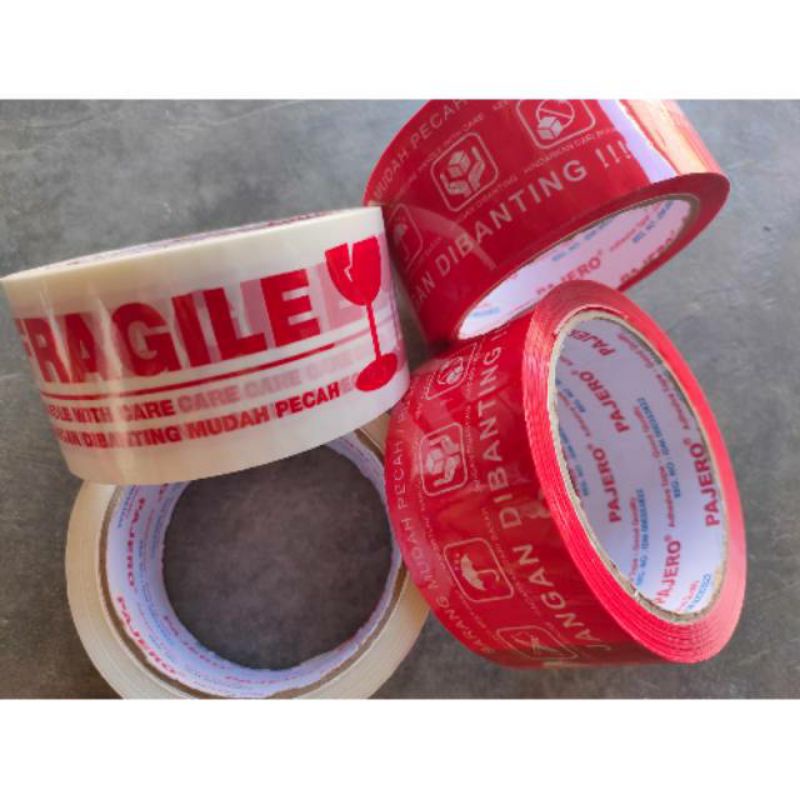 Jual Isolasi / lakban FRAGILE /isolasi anti pecah / solatip jangan di ...