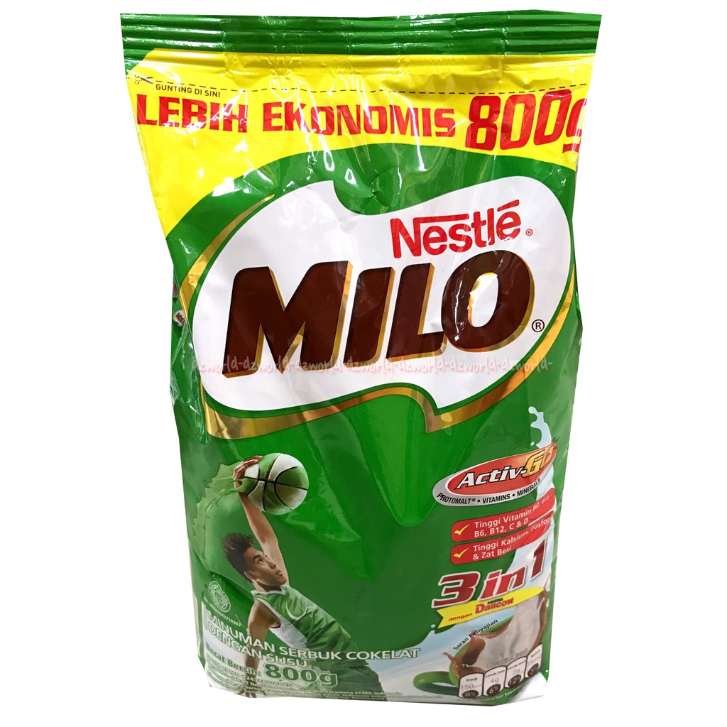 Jual Milo Nestle Susu 3 In 1 Activ Go Polybag 790gr Milo Bubuk Coklat ...