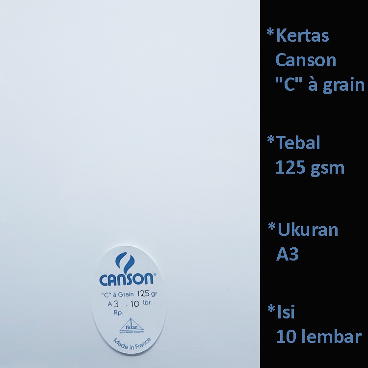 Jual Kertas Gambar / Drawing / Canson C a Grain Paper 125 gsm Ukuran A3 ...