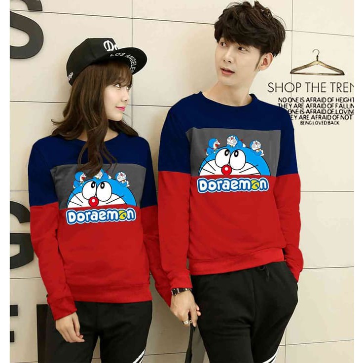 Jual [Couple Sweater Doraemon LO] Sweater couple babyterry combi ...