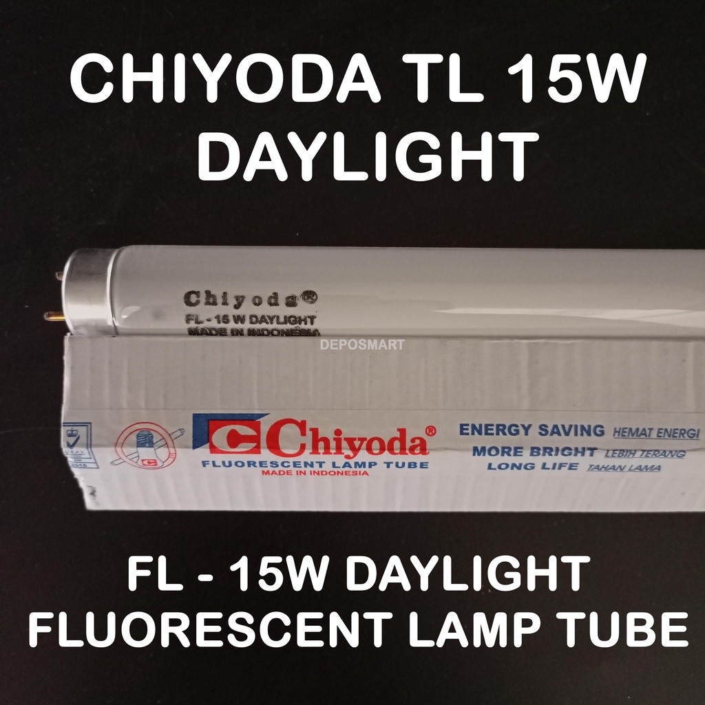 Jual LAMPU TL FLUORESCENT LAMP CHIYODA TL 15W DAYLIGHT 6500K PUTIH ...