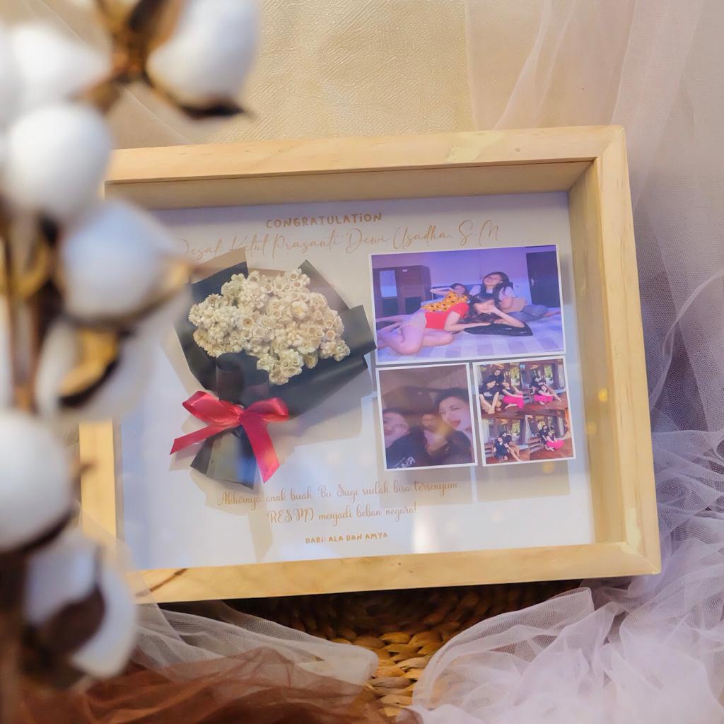 Jual Frame 3D Flower Frame 3D 25X20 Custom / Hadiah Wisuda / Frame ...