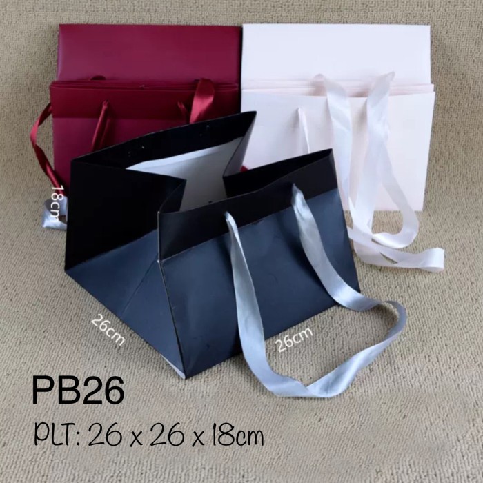 Jual PB Paper Bag Merah| Hitam| Pink| Cake| Lebaran| Mooncake|Sincia ...