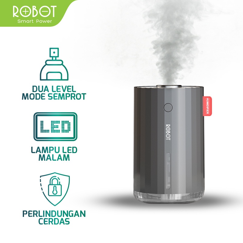 Jual ROBOT RT-H02 DESKTOP HUMIDIFIER 280ML MINI LED ALAT PELEMBAB UDARA ...