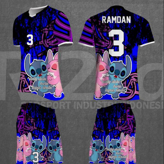 Jual Karakter Stitch A2 - Kostum Volley/Kostum Voli/Baju Volley/ Baju ...