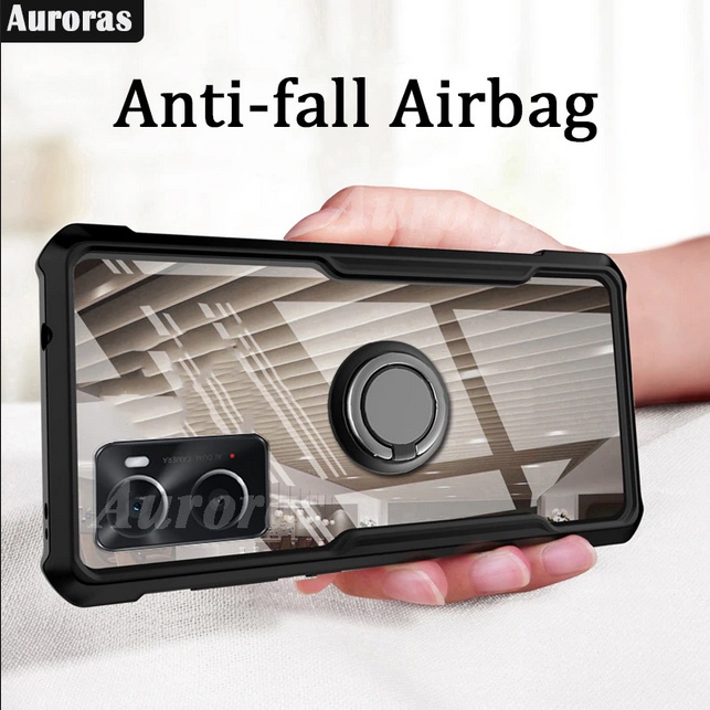 Jual Oppo A76 A96 Case Clear Acrylic Bumper Ring Stand Edition