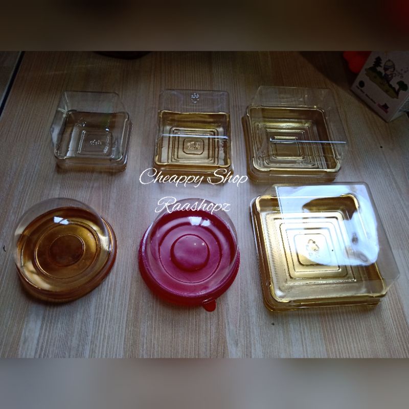 Jual Cake Case Taro Mika Mooncake Kotak Case Tray Kue Bulan Bulat Mika ...