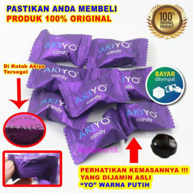 Jual ORIGINAL Akiyo candy original akiyo asli isi 25 butir permen kopi ...