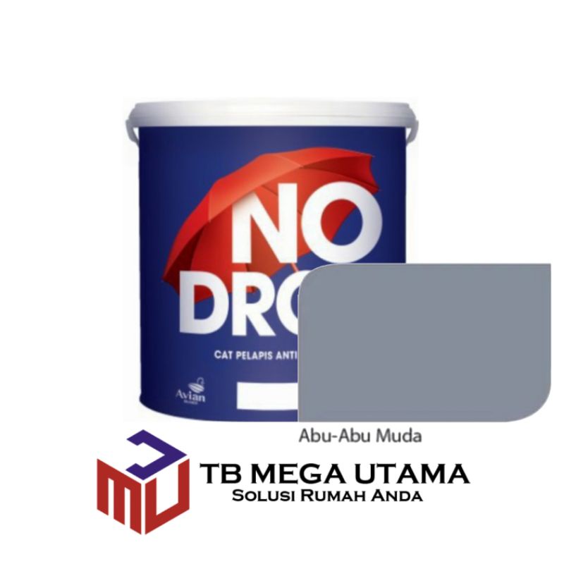 Jual No Drop Abu Abu Muda 4 Kg | Cat Pelapis Anti Bocor Dinding Interior Eksterior | Shopee ...