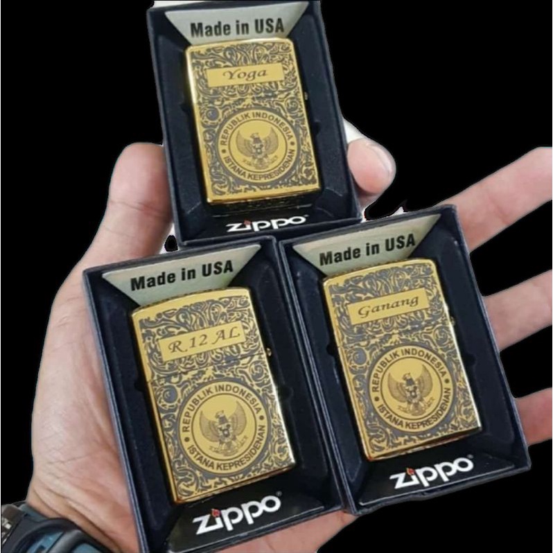 Jual KOREK API ZIPPO ISTANA NEGARA BATIK FREE LASER TAMBAH NAMA ...