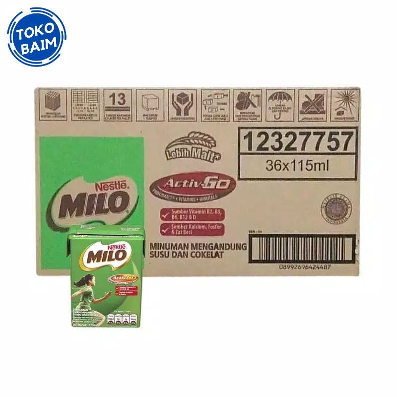 Jual Milo uht 110ml 1 dus isi 36 pcs | Shopee Indonesia