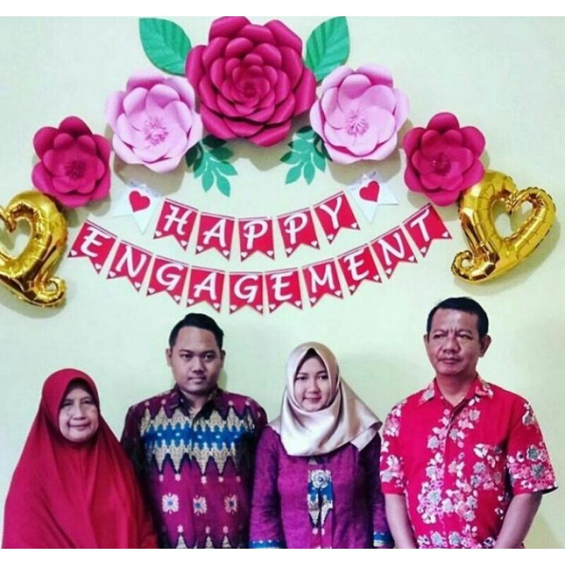 Jual BANNER HAPPY ANNIVERSARY / ANNIV / HAPPY ENGAGEMENT / FLAG BANNER ...