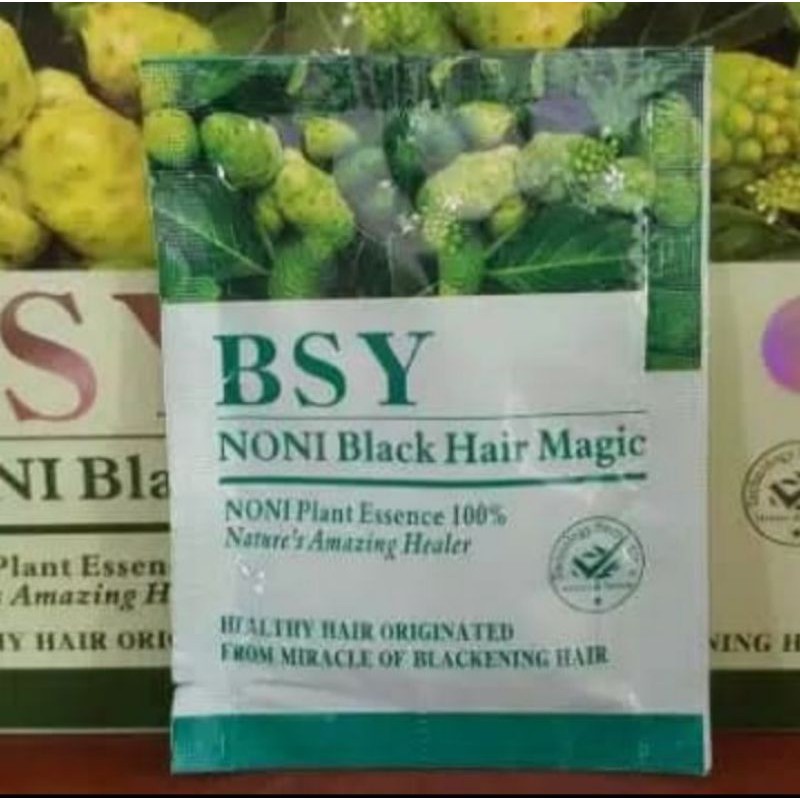Jual BSY Black Hair Magic (Shampoo Noni penghitam Uban) | Shopee Indonesia