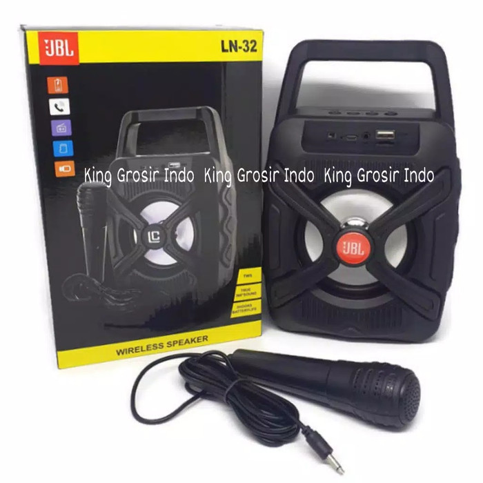 Jual Speaker Bluetooth JBL LN-32 Wireless Portable Speaker LED LN 32 ...