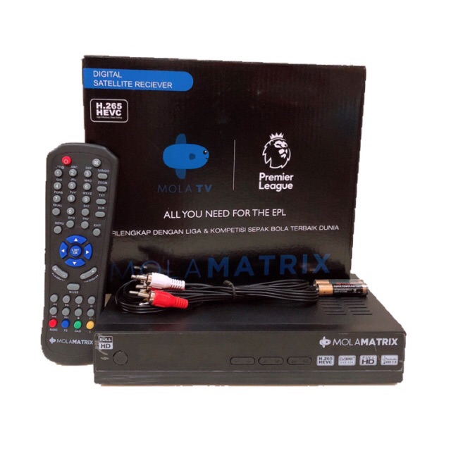 Jual Receiver Parabola Mola Matrix Si Hitam HD HEVC MPEG5 Liga Inggris ...