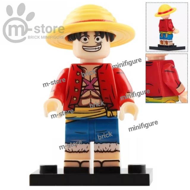 Jual brick one piece monkey d luffy mini toy figure | Shopee Indonesia