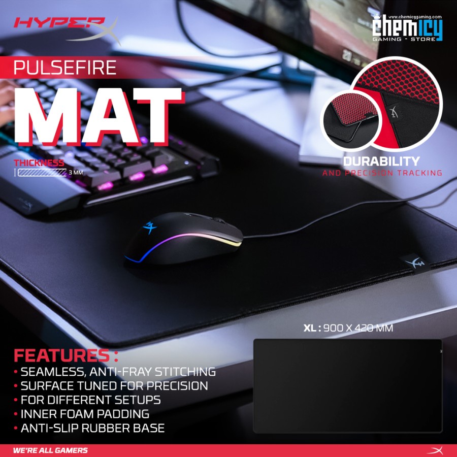 Jual HyperX Pulsefire Mat XL Cloth Surface Gaming Mousepad | Shopee ...