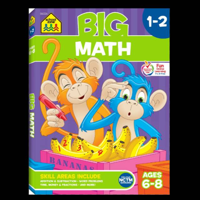 Jual School Zone Big Maths 1-2 Workbook | Shopee Indonesia