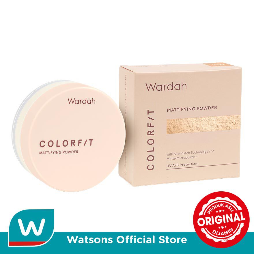 Jual Wardah Colorfit Mattifying Powder 22N Light Ivory | Shopee Indonesia