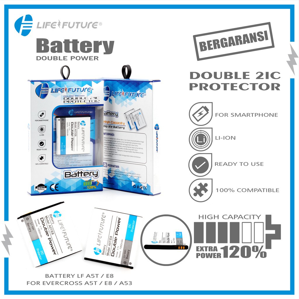 Jual Baterai Life Future EVERCOSS A5T / E8 / A53 | Shopee Indonesia