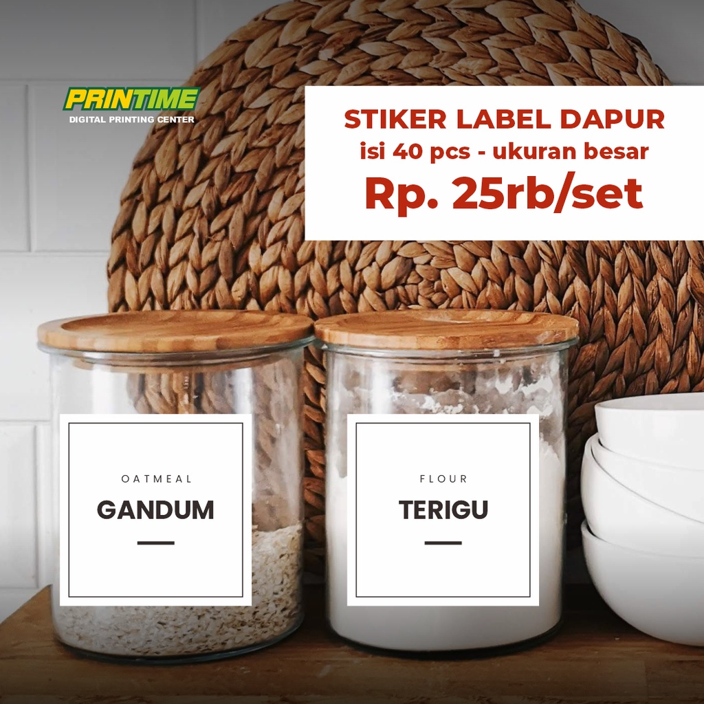 Jual Stiker label dapur KOTAK | Label bumbu dapur | organiser | Shopee ...